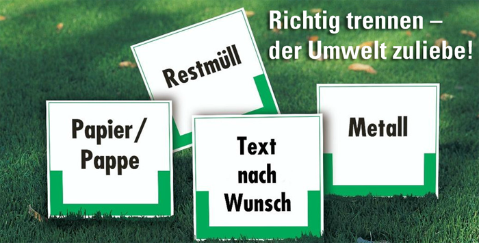Kennzeichen zur Abfallentsorgung – Etikettenwissen