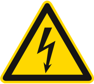 Warnzeichen für Elektrizität – Etikettenwissen